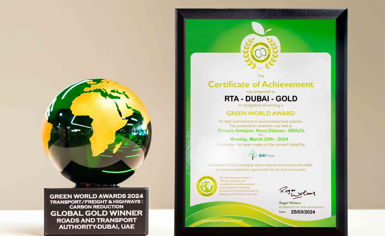 RTA: Global Gold Awardee at Green World Award